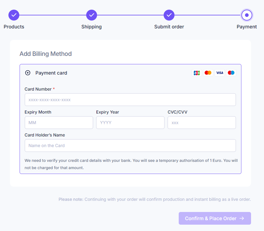 How to create your first order?